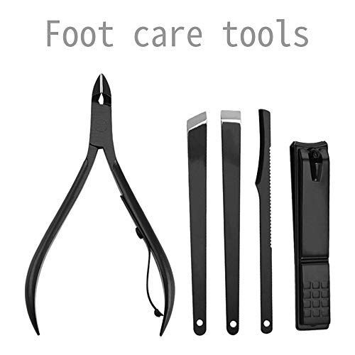 Manicure Set Nail Clippers Pedicure Kit，16 Pieces Stainless Steel Manicure Kit with PU Leather Case (Grey)
