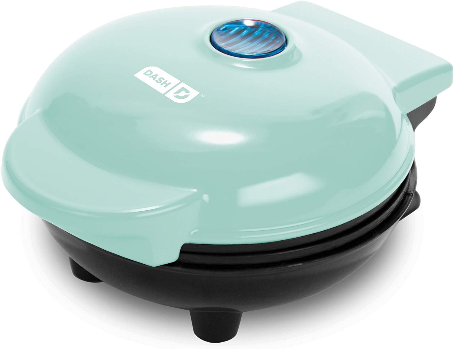 DASH DMS001WH Mini Maker Electric Round Griddle, White & Mini Maker Portable Grill Machine + Panini Press with Recipe Guide - Aqua