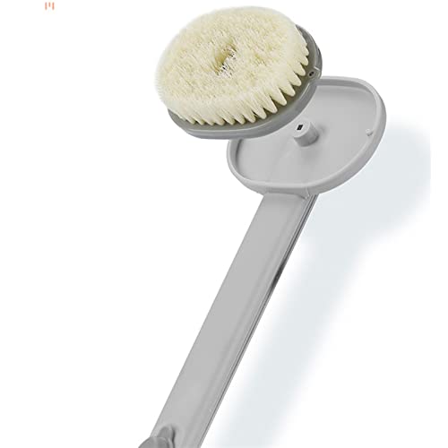 INGVY Dry Brushing Body Brush Multifunctional Detachable Bath Brush Back Body Bath Shower Sponge Scrubber Brushes with Handle Massager Bathroom Brush (Color : Green)