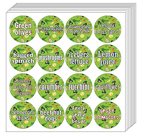 Creanoso Kitchen Ingredients Item Labels Text Stickers (20-Sheet) β Gift Giveaways Stickers for Chefs β Premium Quality Design Food Label Stickers for Kitchen β Unique Rewards Incentives for Men Women
