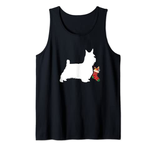 Silky Terrier Christmas Stocking Stuffer Dog Tank Top