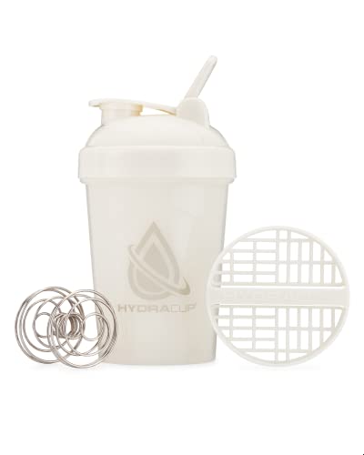 HydraCup [5 Pack] - 20oz Shaker Bottle for Protein Mixes, Barbell Blender Wire Whisk & Mixing Grid, Shaker Cup BPA Free, Shakes Value Pack