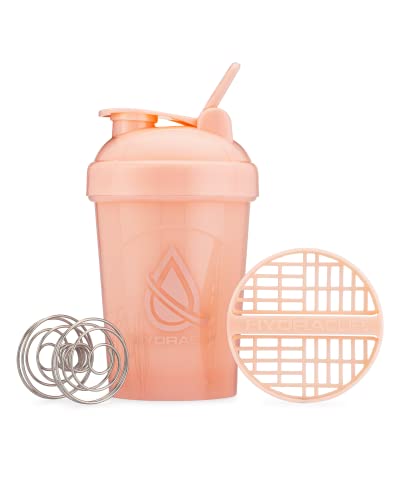 HydraCup [5 Pack] - 20oz Shaker Bottle for Protein Mixes, Barbell Blender Wire Whisk & Mixing Grid, Shaker Cup BPA Free, Shakes Value Pack