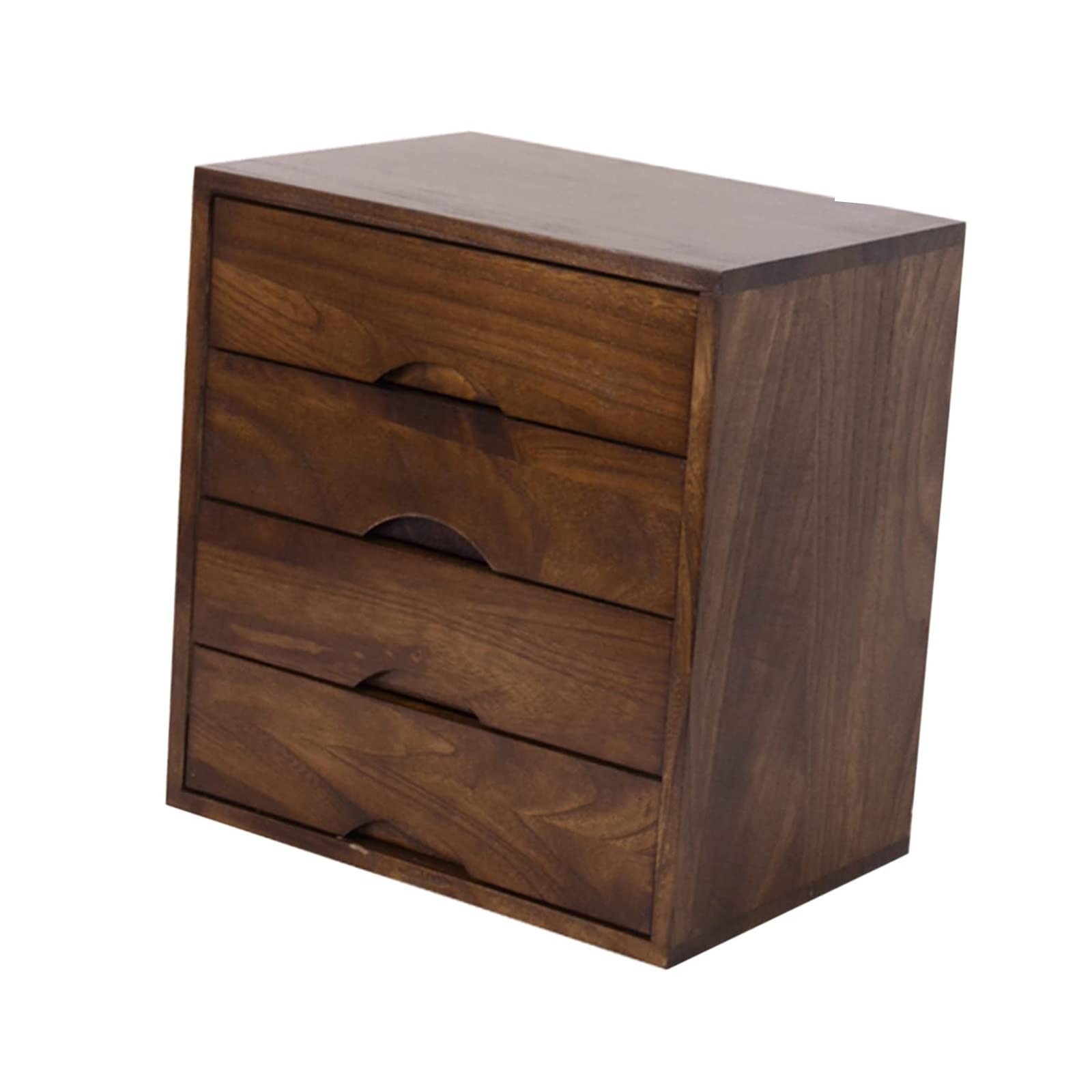 Desktop File Cabinet - Solid Wood Storage Box - Desktop Organizer, 2/4-Layers Wood Desktop Organizer Storage Box, Storage Cabinet With Drawers, Floor Storage Cabinet Flat File Cabinet ( Size : 4 drawe