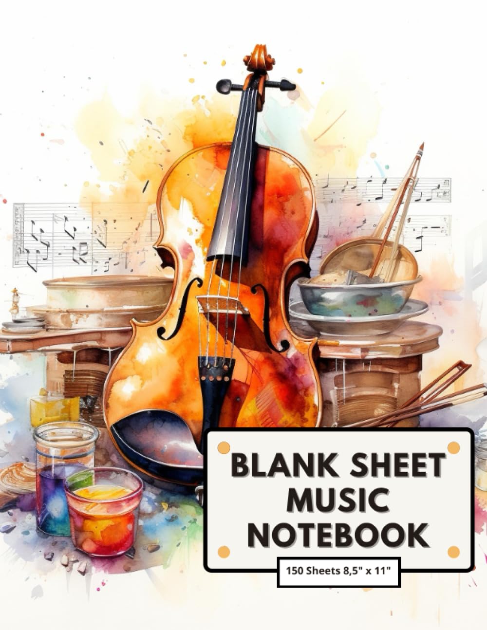 CreativeED Blank Sheet Music Notebook: Composition Book | Notepad For Musicians | 150 Sheets 8,5" x 11"