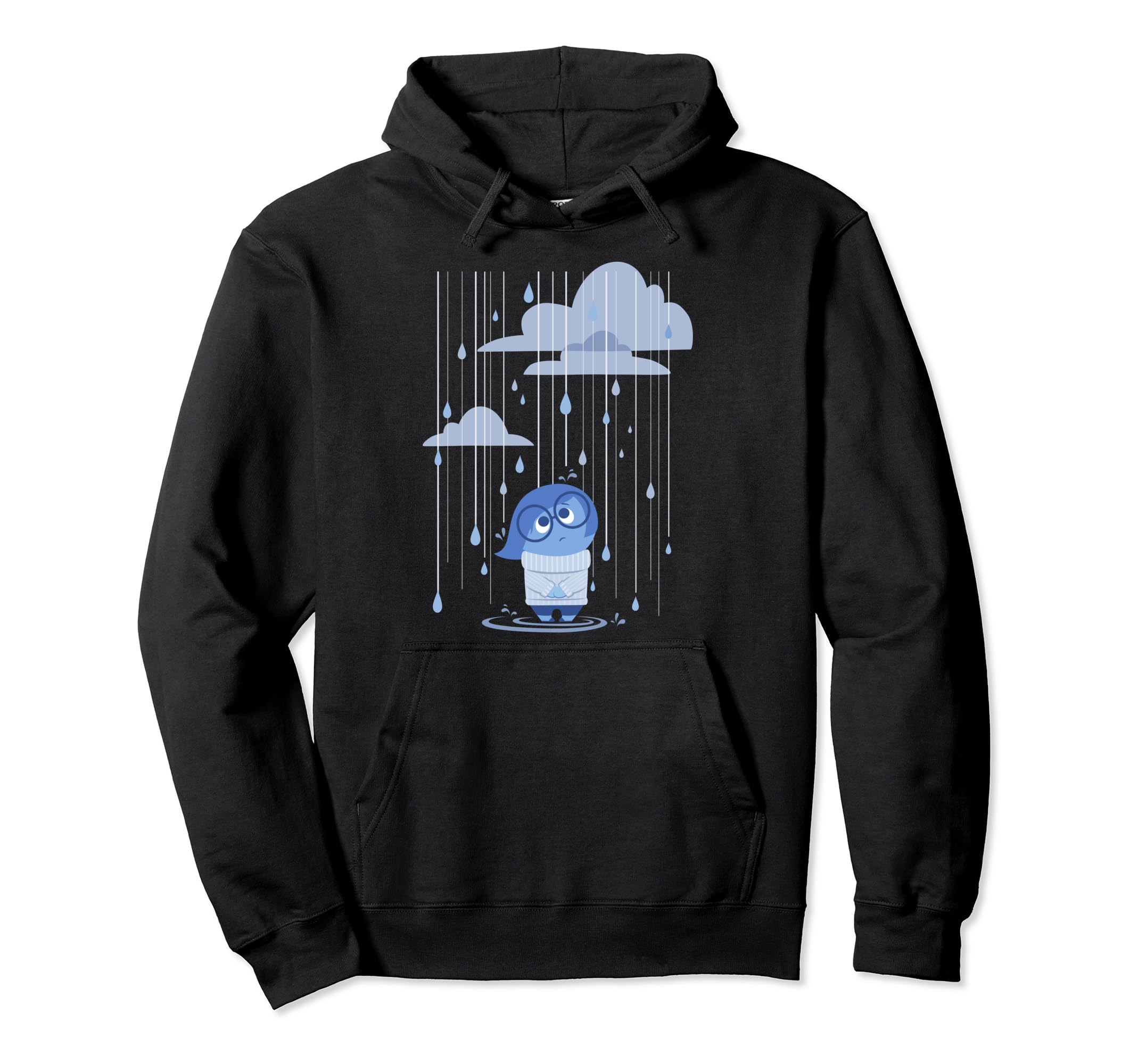 Disney Pixar Inside Out Sad Rain Graphic Sweatshirt Pullover Hoodie