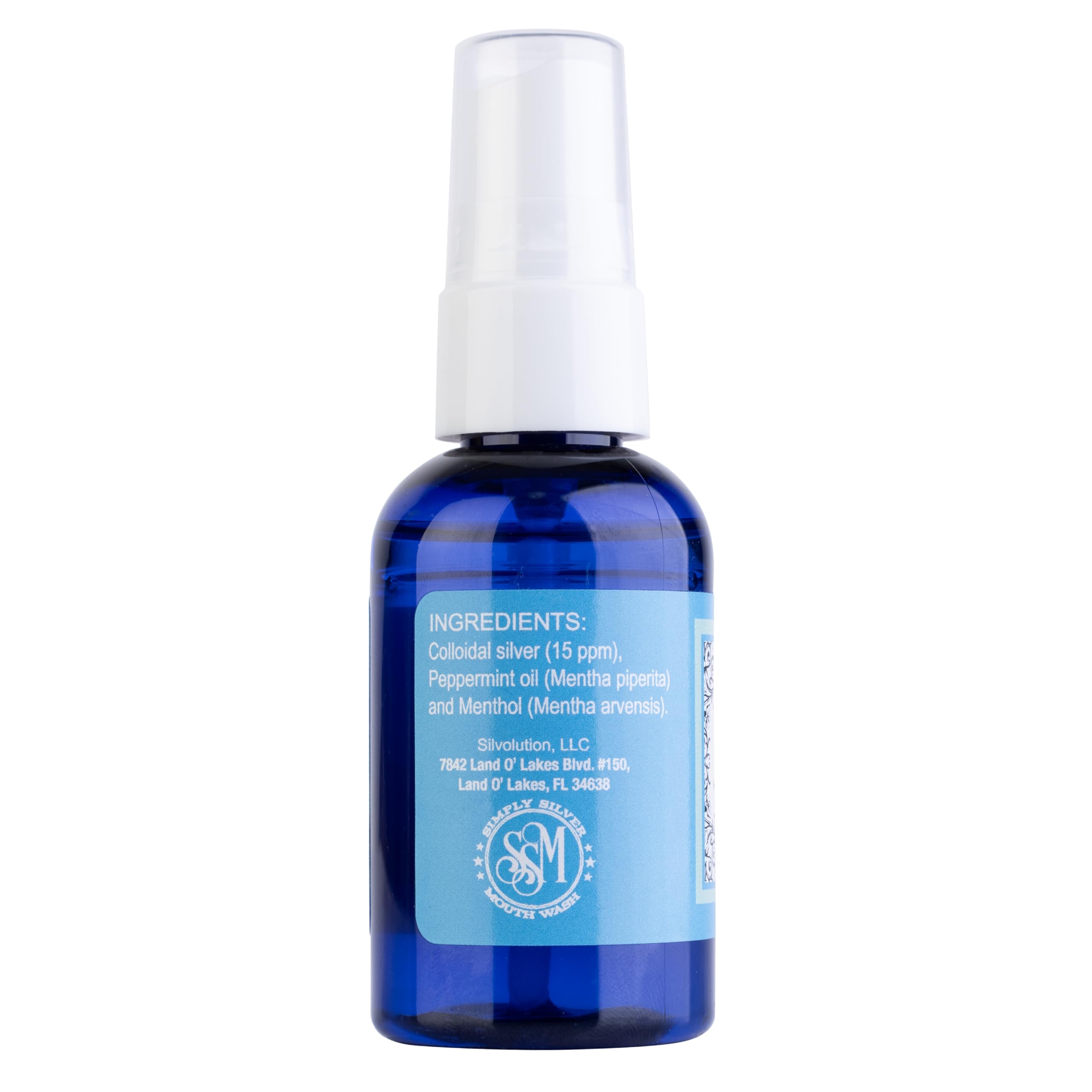 Simply Silver Mint Breath Spray - For Dry Mouth and Freshening, All Natural, Fluoride Free, 2 Fl Oz