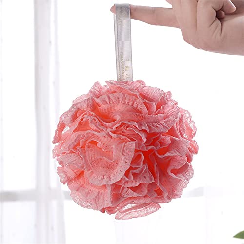 INGVY Dry Brushing Body Brush Atmospheric Cute Large Bath Ball Does Not Disperse Bath Flower Cute Bath Bubble Ball Rubbing Back Bath Artifact (Color : Green)