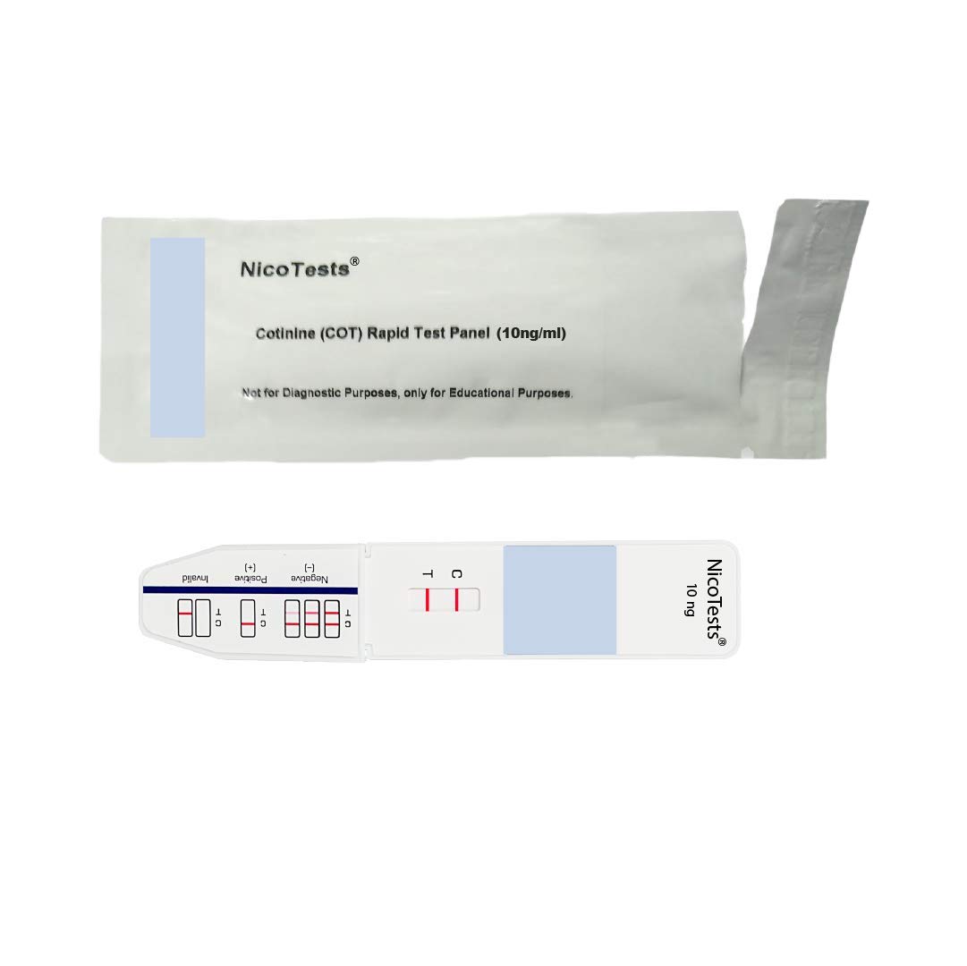 NICOTESTS - Nicotine Second Hand Smoke and Vape 10 ng Test (5 Pack)