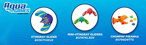 Aqua Mini Stingray Gliders - 2 Pack - Underwater Pool Toys with Adjustable Fins Travel Up to 40 Feet