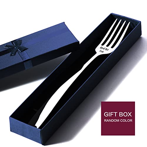 Stainless Steel Engraved Fork Gifts for Men Women Friends - Funny May the Fork Be with You Dinner Fork Gift Cute Birthday Christmas Thanksgiving Day Presents