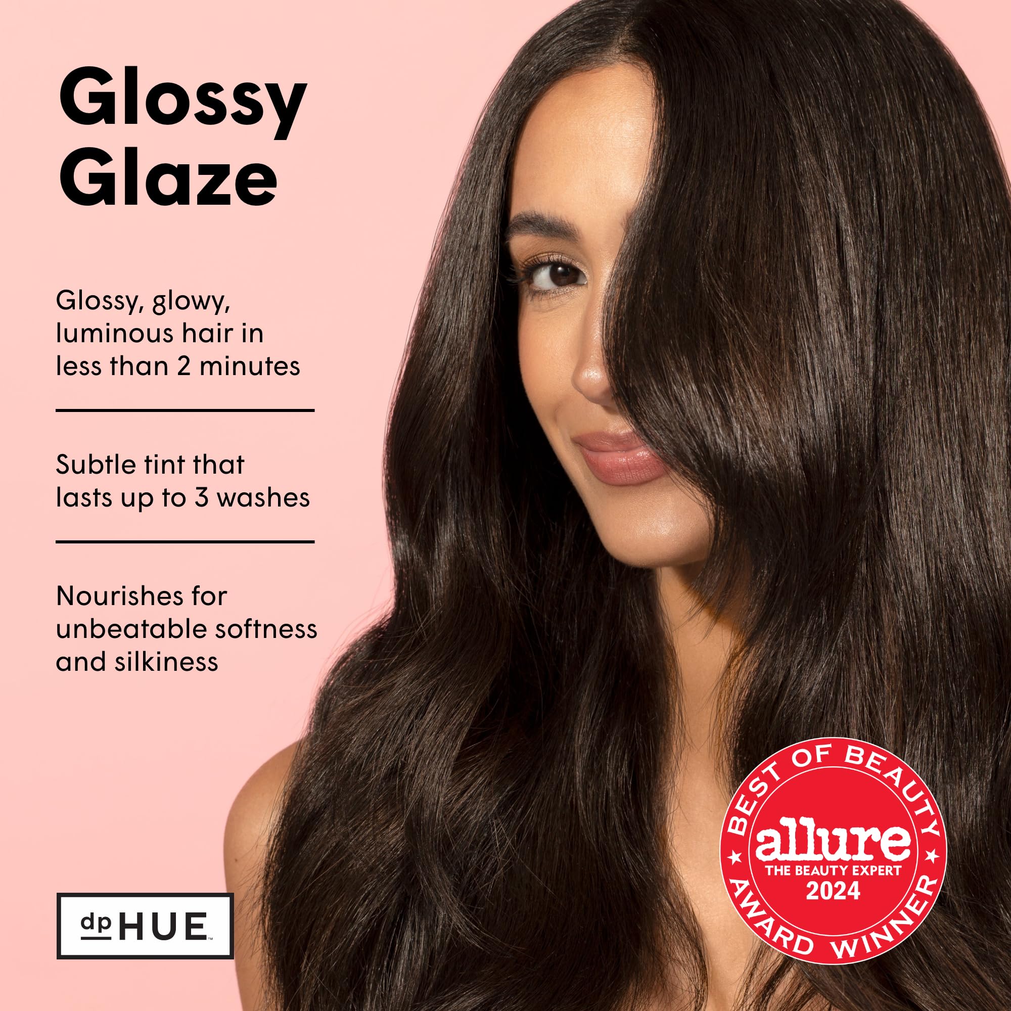 dpHUE Glossy Glaze, Dark Brown - 4 fl oz - In-Shower Conditioning Glaze for Luminous Shine & Sheer Color - Paraben, SLS & SLES Sulfate Free - Leaping Bunny Certified