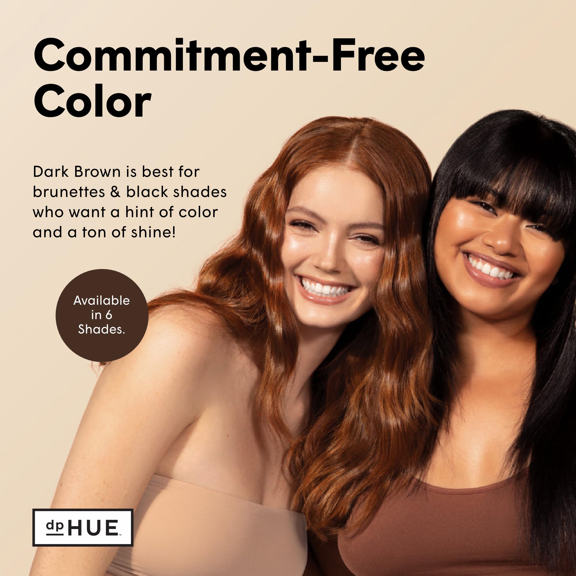 dpHUE Glossy Glaze, Dark Brown - 4 fl oz - In-Shower Conditioning Glaze for Luminous Shine & Sheer Color - Paraben, SLS & SLES Sulfate Free - Leaping Bunny Certified