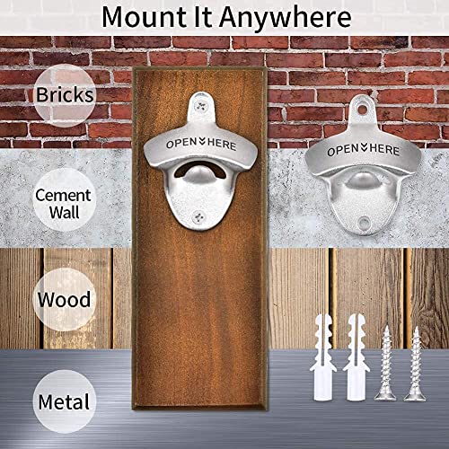 Gifts for Men Dad, Christmas Stocking Stuffers, Whiskey Stones,Wall Mounted Magnetic Bottle Opener,Unique Anniversary Birthday Gift Idea for Him Husband Boyfriend
