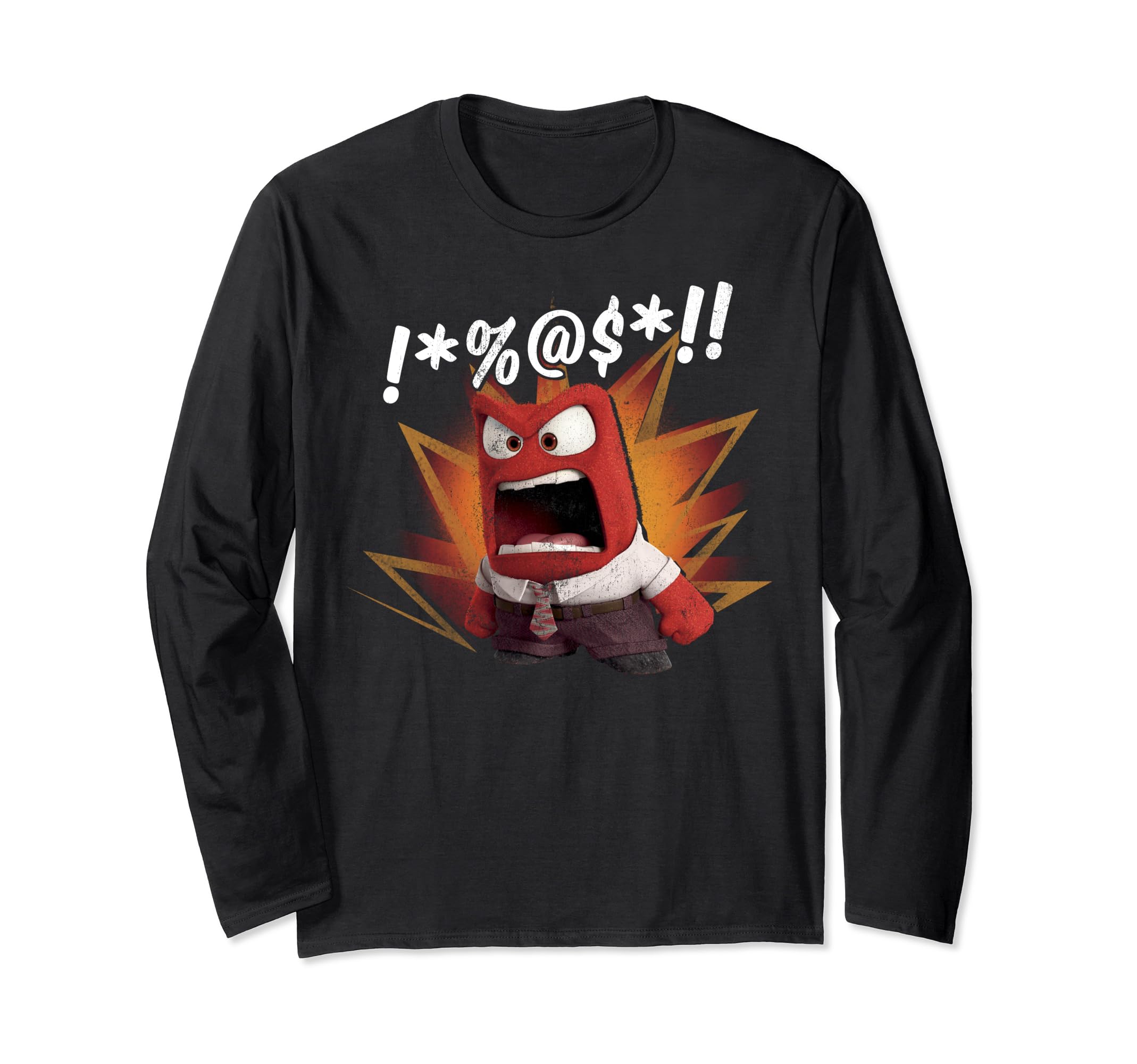 Disney Pixar Inside Out Anger Symbols Long Sleeve Tee Long Sleeve T-Shirt