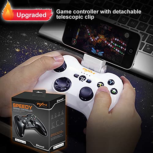 PXN 6603 MFi Controller Wireless Game Controller Portable Joystick Vibration Handle Gamepad for IPhone/IPad/IPod Touch/Apple TV (White)