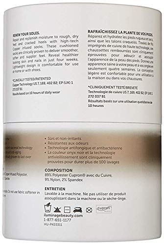 Iluminage. Skin Rejuvenating Socks with Anti-Aging Copper Oxide - M/L