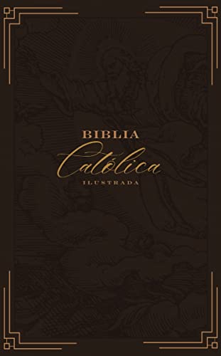 Biblia Católica, Ilustrada, Piel genuina, Café, Comfort Print (Spanish Edition)