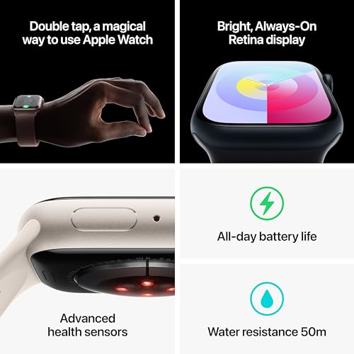 Apple Watch Series 9 [GPS + Cellular 41mm] Smartwatch with Gold Stainless Steel Case with Gold Milanese Loop. Fitness Tracker, Blood Oxygen & ECG Apps, Always-On Retina Display