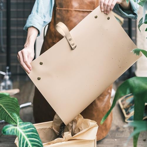Repotting Mat for Indoor Plants Mini Potting Mat Succulent Plant Transplanting Plant Repotting Mat 24*12inch Portable Potting Tray Leather Material Foldable & Storageable Houseplant Succulent (Beige)