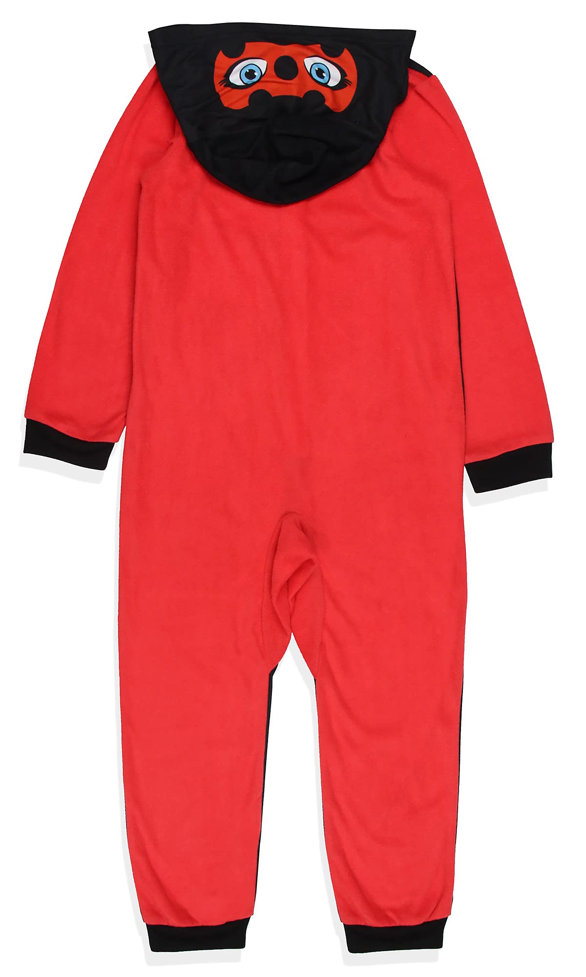 Komar Kids Miraculous Ladybug Girls Girl Power Full Zip Blanket Sleeper Hooded Pajama, 6 Black