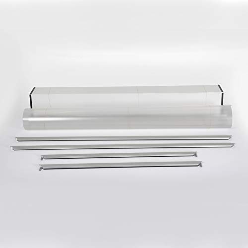 M&T Displays Portable Snap Poster Frame 36x48 Inch Silver 1.77" Aluminum Profile, Front Loading Wall Mounting Display for Photo Picture Document Certificate Mitered Corner Anti Glare Cover