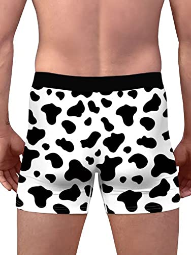 Novelty Boxers Mens Christmas Underwear Comfy Cozy Holiday Boxer Briefs Gag Gifts for Men No Fly (as1, alpha, x_l, regular, regular, Funny Cow)