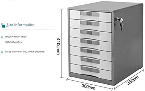 SHABOZ File Cabinets Flat 7 Drawers Innovation Charming Design Light Grey Office Organizer File Holder Desktop Manager Home Office Furniture