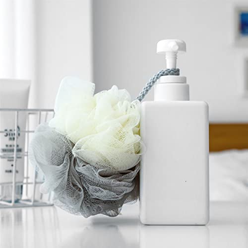 INGVY Dry Brushing Body Brush Double Bath Ball Soft Foaming Sponge Body Scrub Exfoliating Back Brush Skin Clean Bath Bubble Ball Skin Care Bathing Accessories (Color : B)