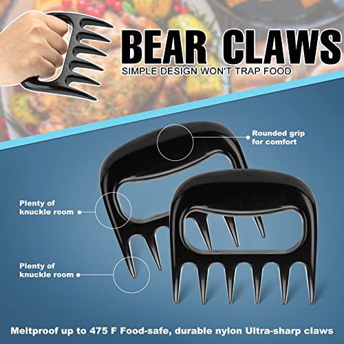 2 Pack Meat Claws for Shredding, Stocking Stuffers, Meat Shredder Tool Bear Claws Chicken Shredder Smoker Grill Accessories for Turkey, Christmas Stocking Stuffers Bbq Gifts for Men