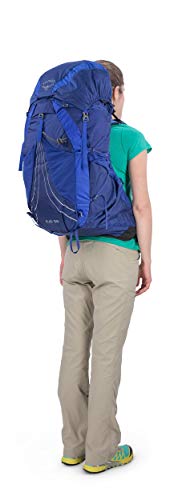 Osprey Packs Eja 58 Women's Backpacking Pack, Equinox Blue, Medium