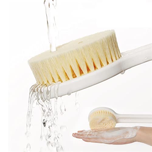 INGVY Dry Brushing Body Brush 1pc Long Handle Nylon Bath Brush Soft Body Scrubber Shower Exfoliator Scrub Skin Massager Cleaning Brush Deep Cleaning Tool