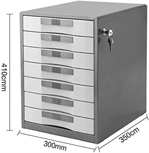SHABOZ File Cabinets Flat 7 Drawers Innovation Charming Design Light Grey Office Organizer File Holder Desktop Manager Home Office Furniture