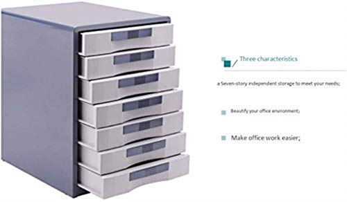 SHABOZ File Cabinets Flat 7 Drawers Innovation Charming Design Light Grey Office Organizer File Holder Desktop Manager Home Office Furniture