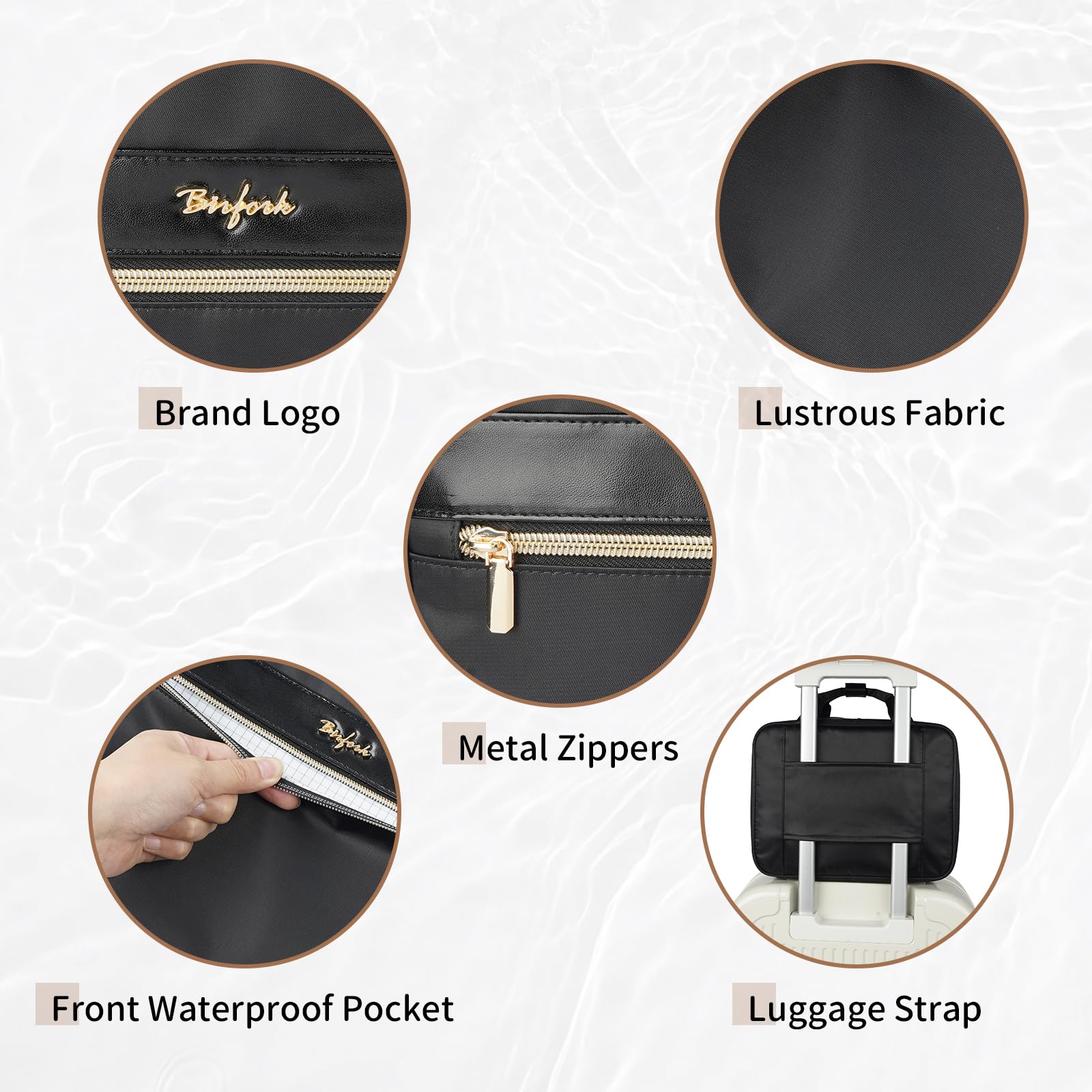 BIRFORK Travel Toiletry Bag, Large Hanging Toiletry Bag for Women Men, Cosmetic Makeup Bag for Traveling, Makeup Organizer for Full-Size Shampoo, Travel Essentials Bag