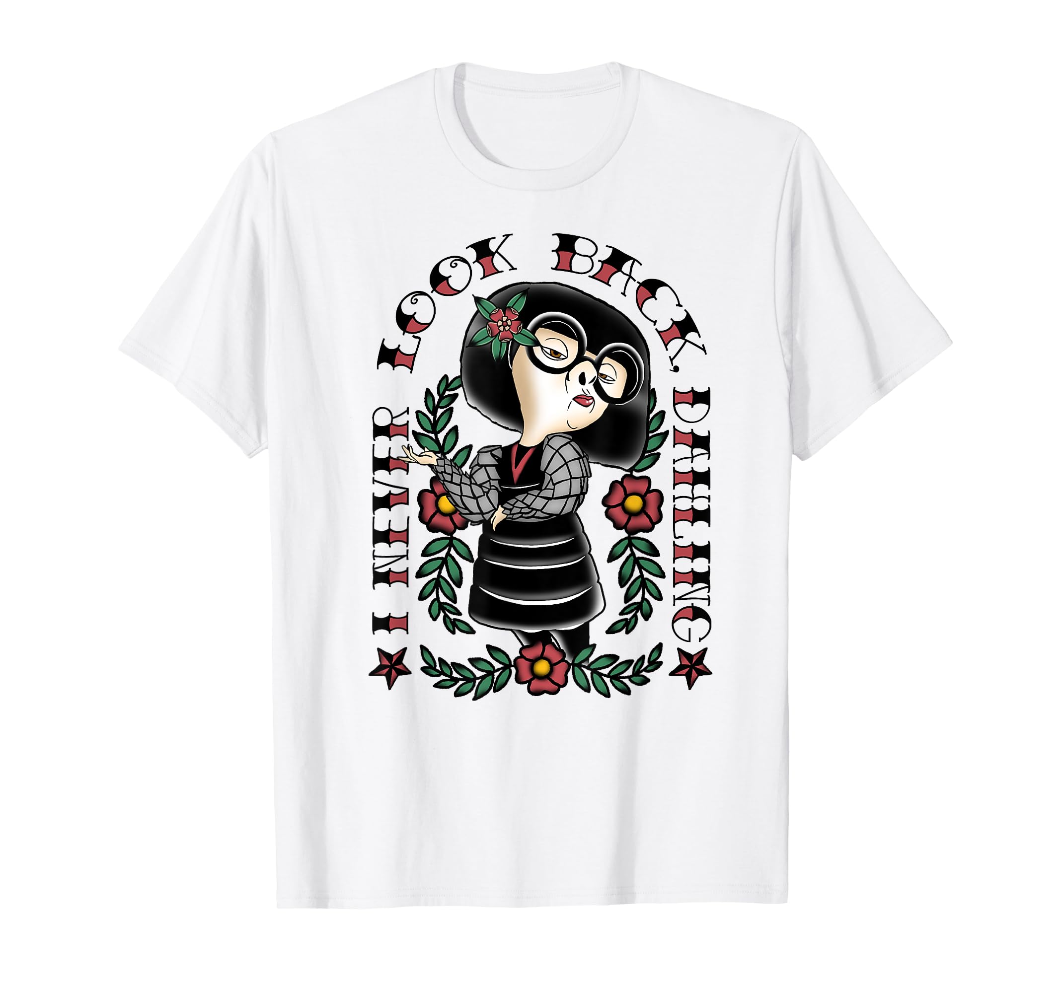 Disney Pixar The Incredibles Edna Never Look Back Tattoo T-Shirt