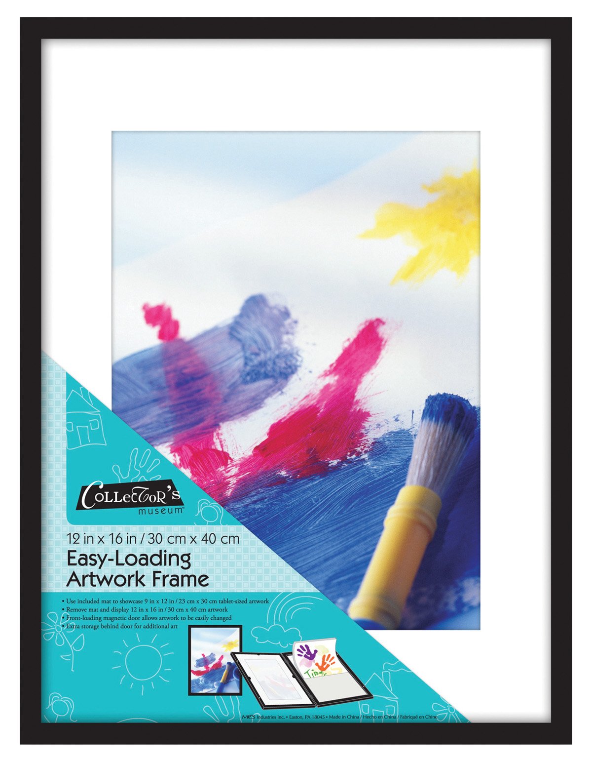 MCS 12x16 Inch Easy-Loading Artwork Frame (53930) , Black