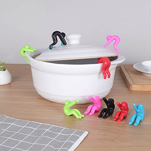 Gymqian pcs pot lid holder silicone,Splash Cover Lifter for Stock Pot Kitchen Restaurant Tools,Soup Pot Heat Dissipation