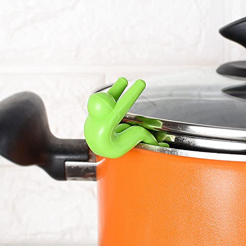 Gymqian pcs pot lid holder silicone,Splash Cover Lifter for Stock Pot Kitchen Restaurant Tools,Soup Pot Heat Dissipation