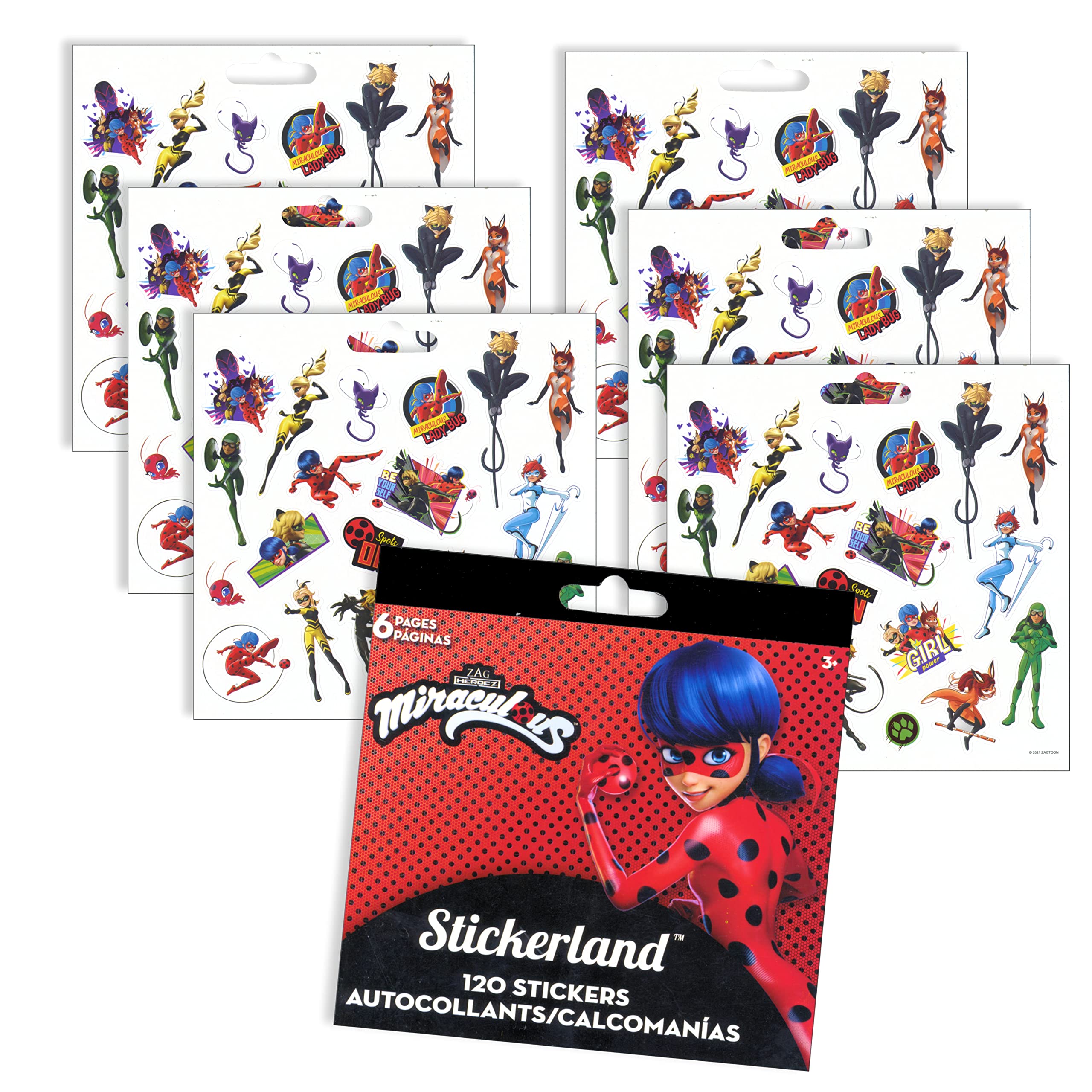Miraculous Ladybug and Cat Noir - Activity Bundle - Miraculous Ladybug Stickers, Miraculous Ladybug Raised Stickers, 2-Sided Door Hanger