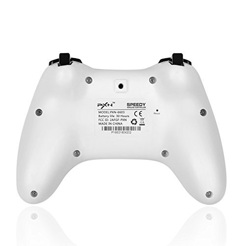 TNP PXN Wireless Gamepad Controller MFi Bluetooth Certified IOS Mobile Joystick with Adjustable Phone Clip Mount Holder Made for iPhone Xs/Xs Max/XR/X / 8 Plus, iPad Pro (White)
