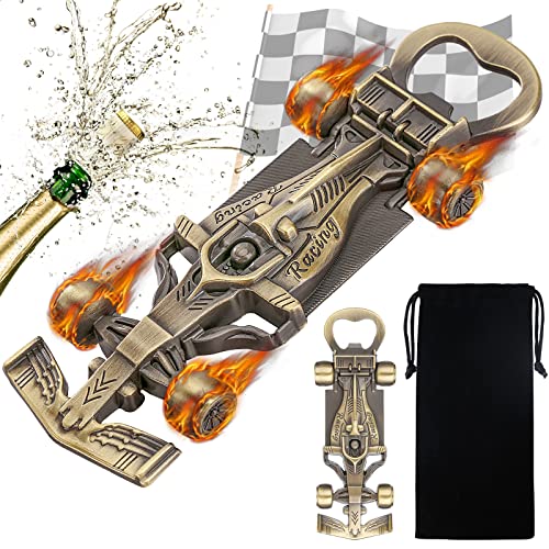 LKKCHER Racing Car Gifts for Men Women, Novelty Racing Car Bottle Opener, Birthday Gifts Christmas Gifts for Men Grandpa Boyfriend Husband, Racing Gifts Stocking Stuffers for Men Women Racing Fans