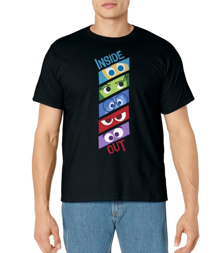 Disney Pixar Inside Out Riley's Emotions Vertical Eye Panel T-Shirt