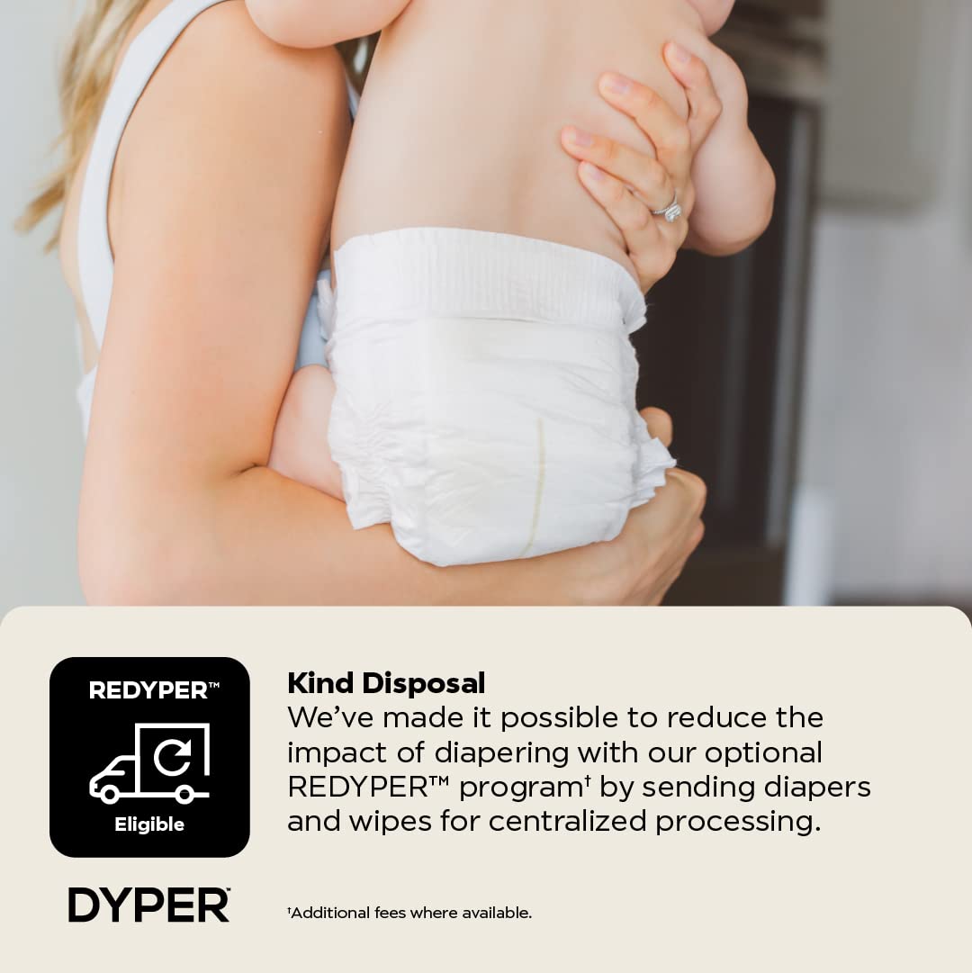 DYPER Viscose from Bamboo Baby Diapers Size 6 + Wipes | Hypoallergenic for Sensitive Skin, Unscented