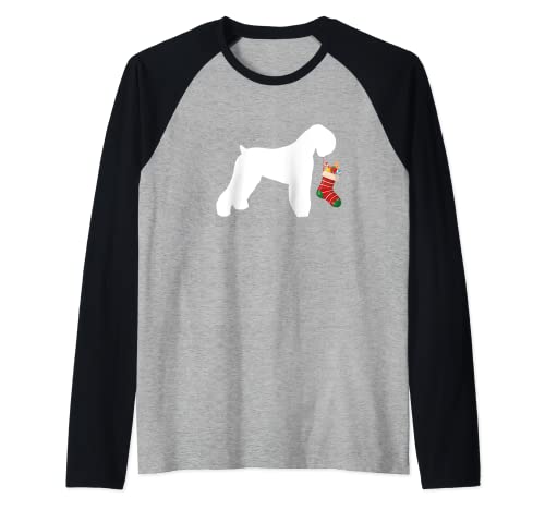 Black Russian Terrier Christmas Stocking Stuffer Dog Raglan Baseball Tee