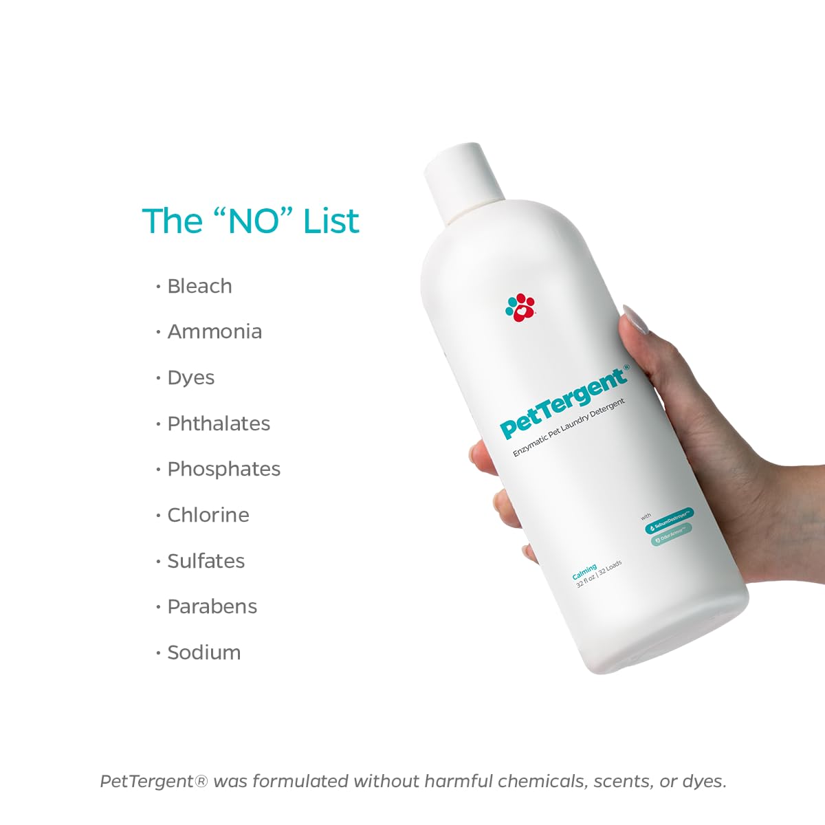 Pet ParentsĀ® PetTergentĀ®, Enzymatic Pet Laundry Detergent, 32 oz 32 Loads Pet Stain Remover & Pet Odor Eliminator, Laundry Detergent for Pets (Calming, 32 oz)