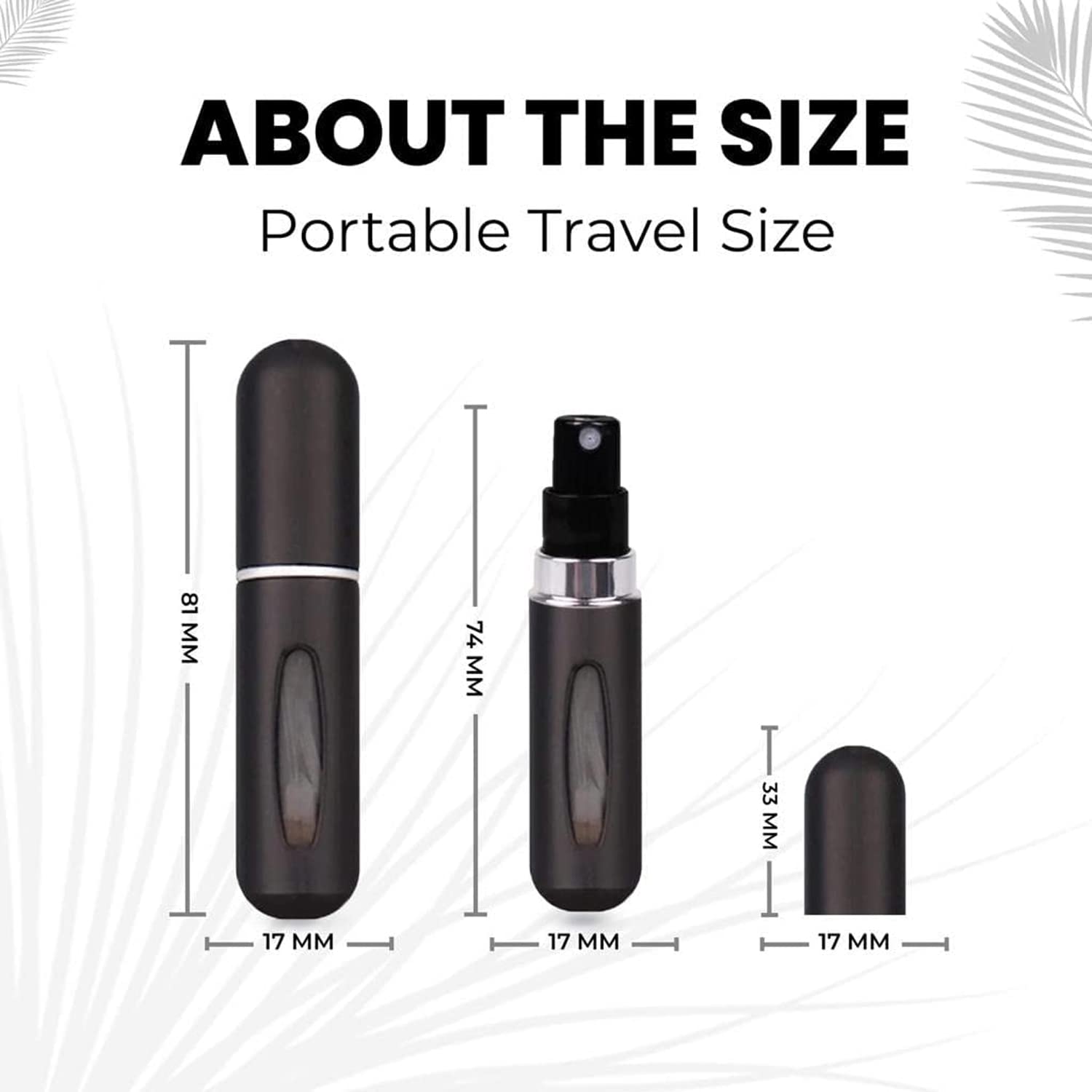 VIGOR PATH Portable Mini Refillable Perfume/Cologne Atomizer Bottle - great for travel, parties and events - Travel & toiletry accessory great for both men and women - 5ml/0.2oz (Gold - Pack of 2)