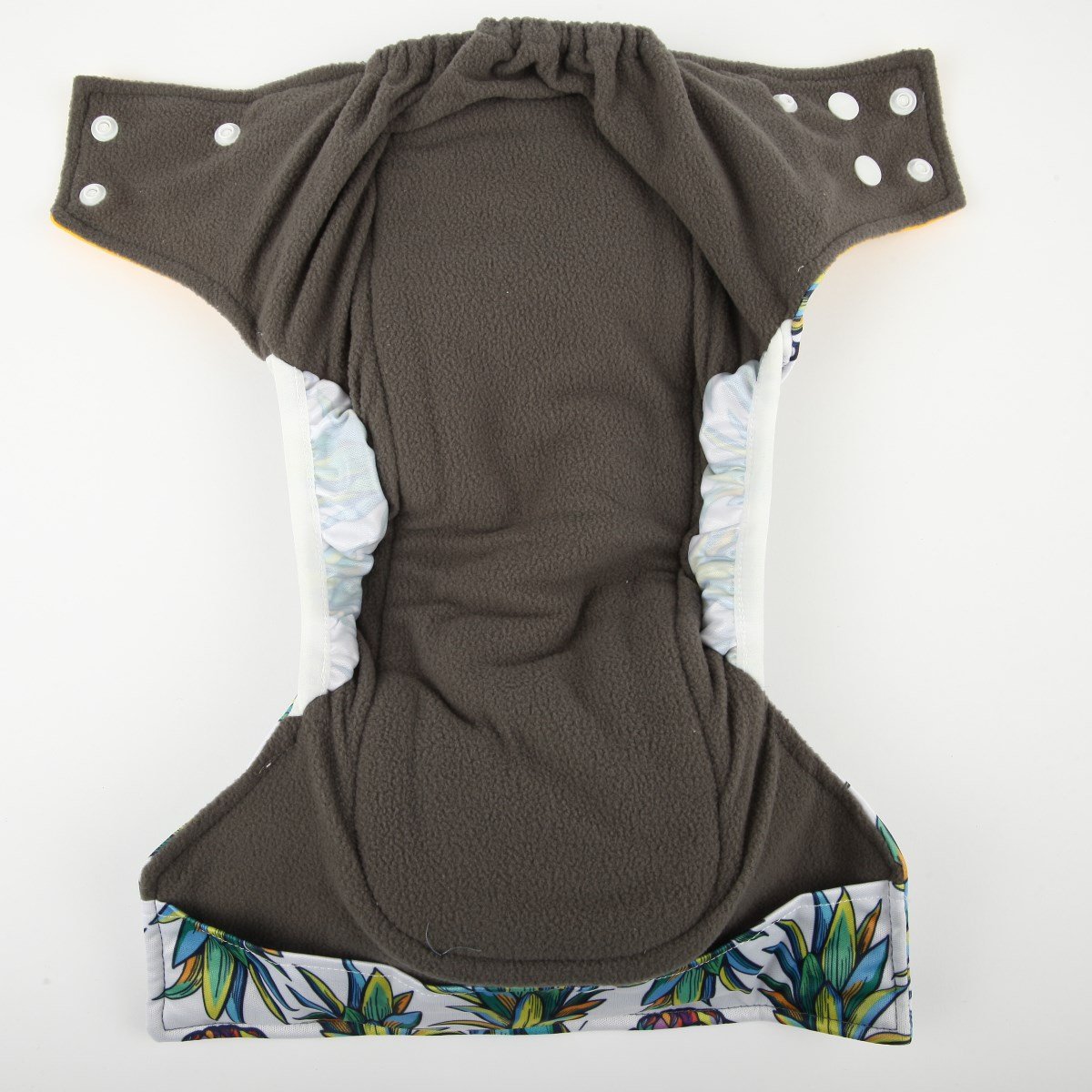 Sigzagor 3 AIll in One Cloth Diapers Nappies for Night AIO Sewn in Insert Reusable Washable (Arrow Pineapple Pack)