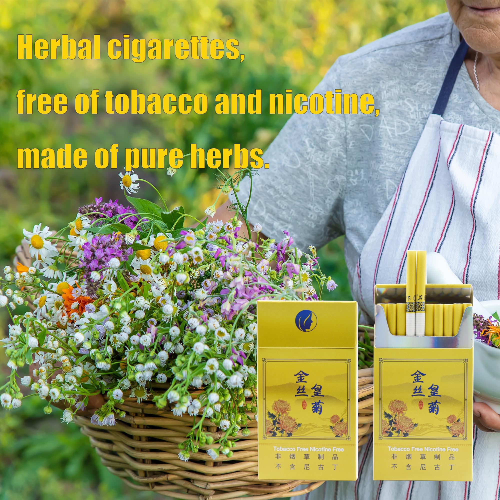 Fetcasy Honey and Rose Herbal Cigarettes, Tobacco and Nicotine Free, 2 Packs 40 Smokes