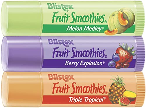 Blistex Fruit Smoothies Lip Moisturizers 3 Sticks 0.10 oz each Pack of 6
